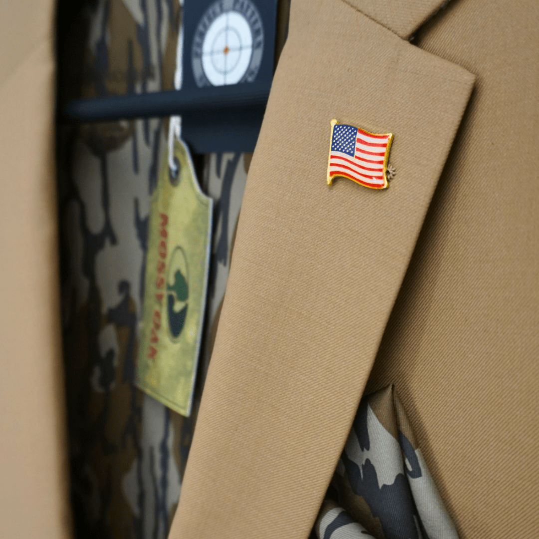 Khaki Blazer with Mossy Oak Original Bottomland Lining – Perfect Pattern Sportcoats