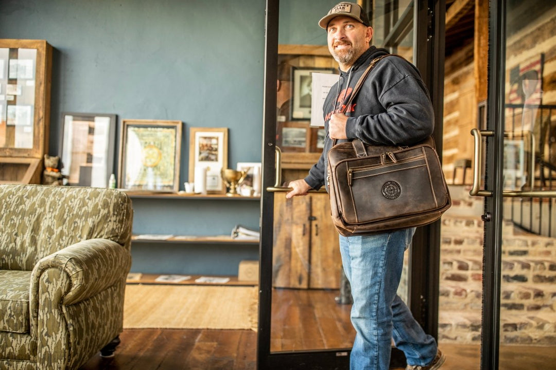 Original Bottomland Full Grain Buffalo Leather Briefcase – Perfect ...